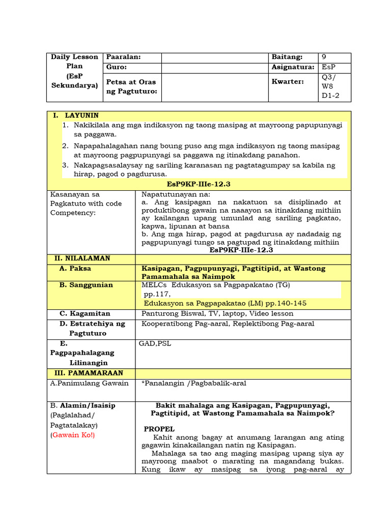 ESP-9-Q3-W8-D1-2 | PDF