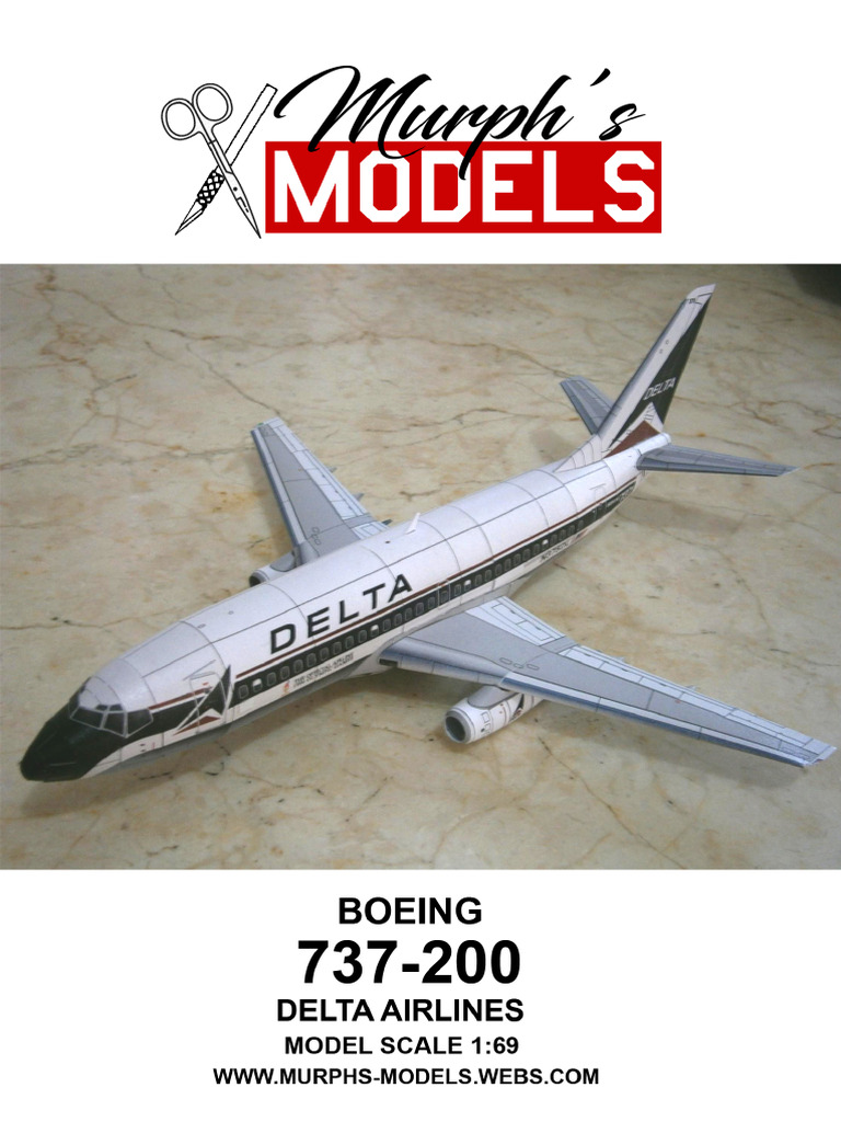 B737-200 Delta Papercraft | PDF