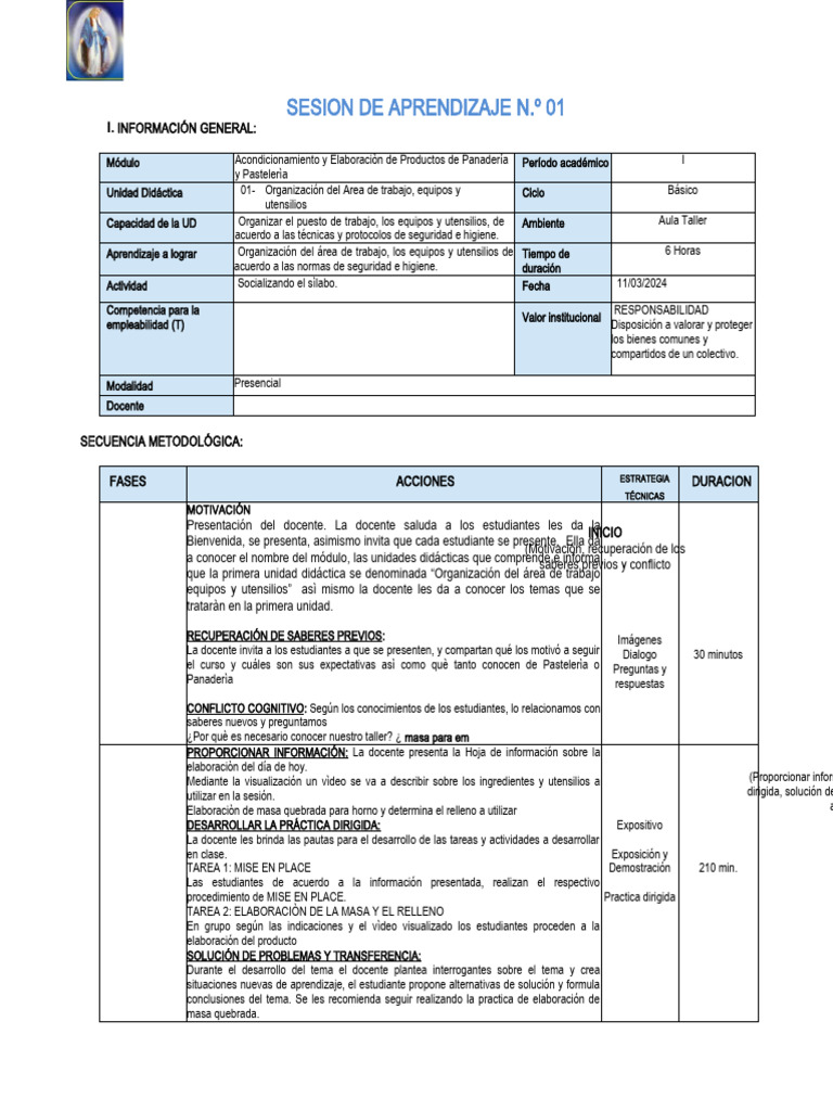 2022 Modelo Sesion Aprobado 2022 | PDF | Evaluación | Aprendizaje