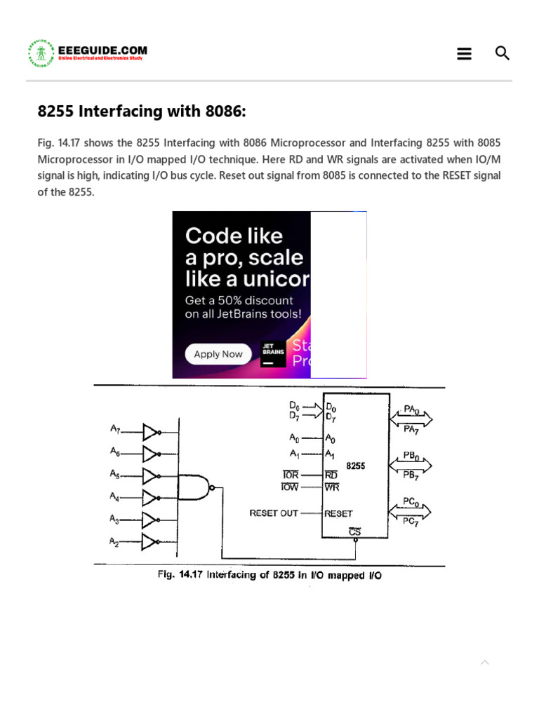 8255 Interfacing With 8086 | Download Free PDF | Input/Output | Relay
