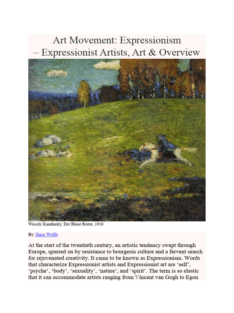 ART MOVEMENT | PDF | Expressionism | Art Movements
