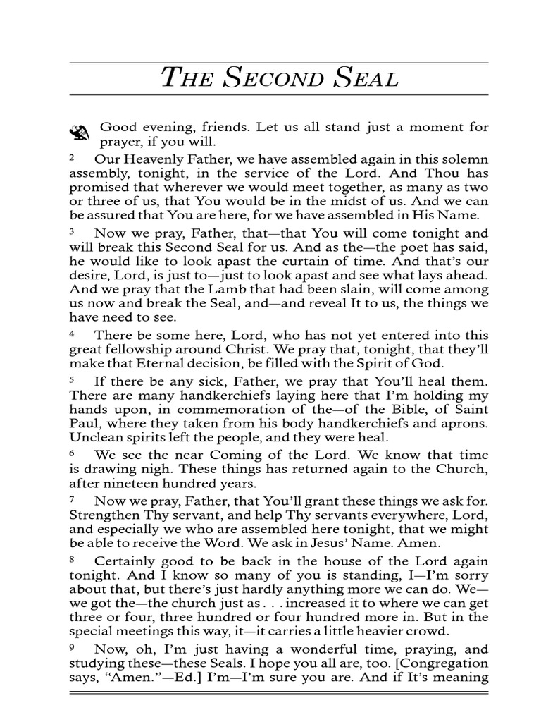 Understanding the Second Seal | PDF | Jesus | Revelation