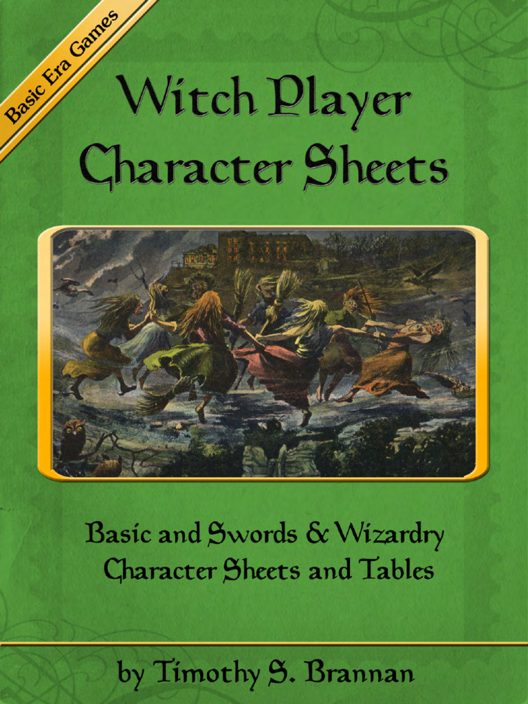 Witch Character Sheet Folio (Basic,BX) | PDF | Role Playing Games