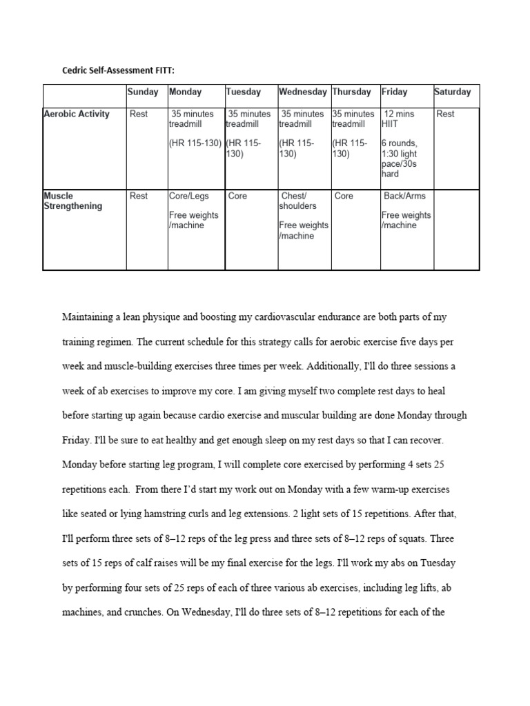 Unit 8 Ef310 Assignment | PDF | Strength Training | Physical Exercise