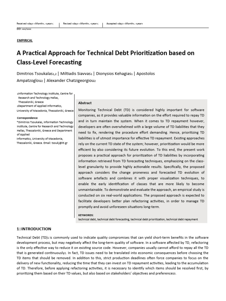 Tech Priorization Word | Download Free PDF | Forecasting | Linear Regression