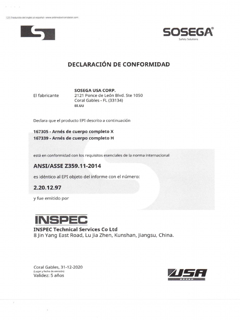 Declaracion de Conformidad 20240321 - 10010022 | PDF