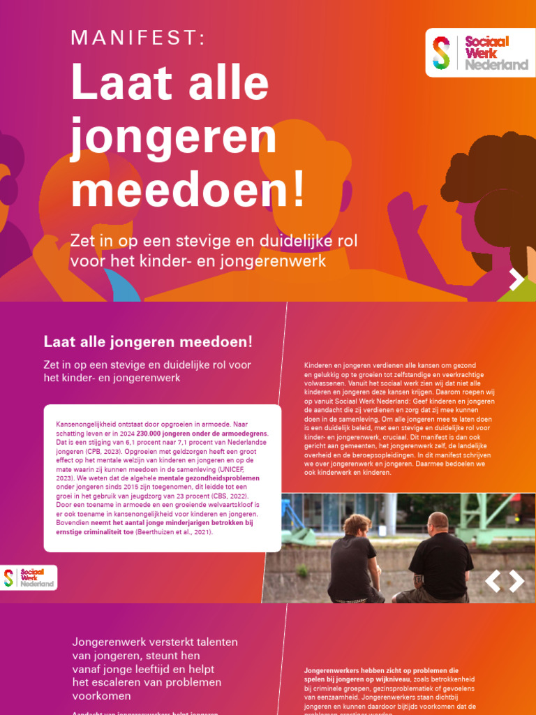 Manifest Laat Alle Jongeren Meedoen 1696446101 | PDF