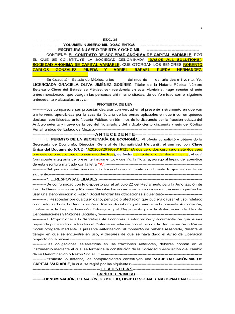 Exp 4087 Dasok All Solutions Sa de CV | PDF | Sociedad de ...