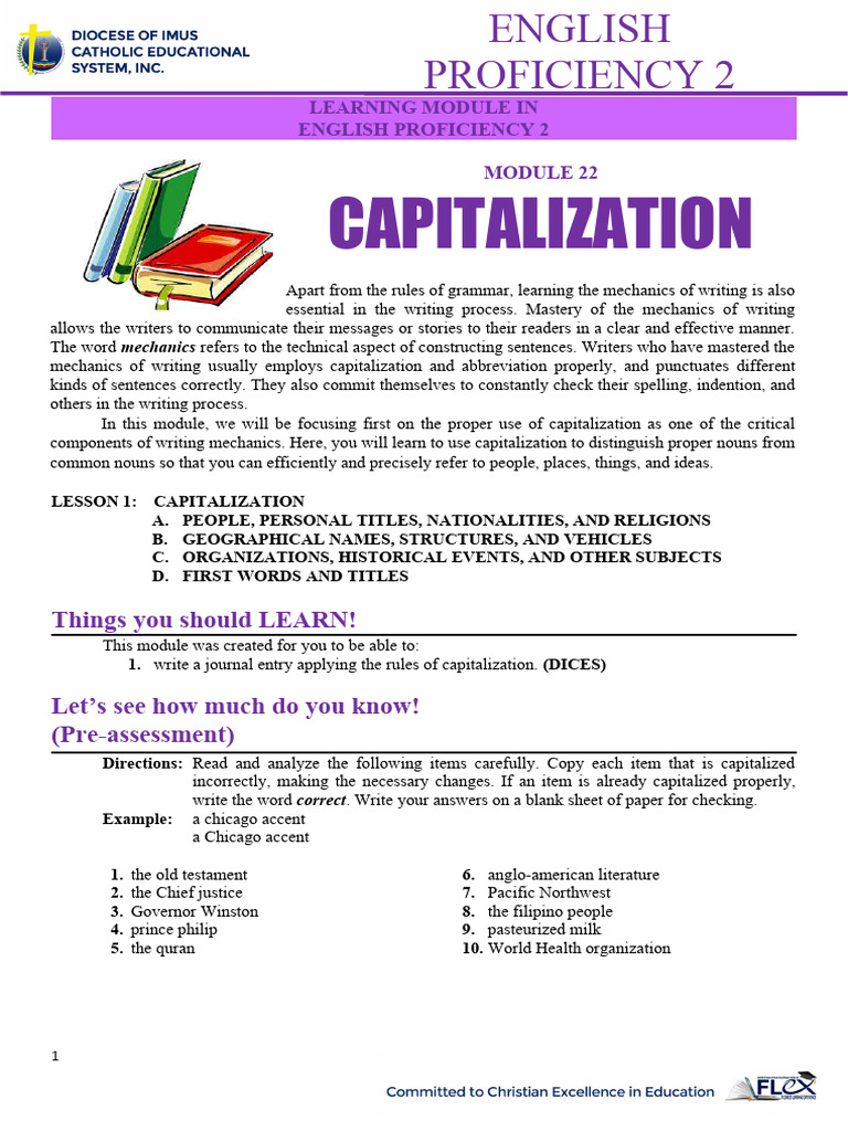 English Proficiency 2 G11 Module 22 2nd Period For Printing | PDF | English Language | Noun