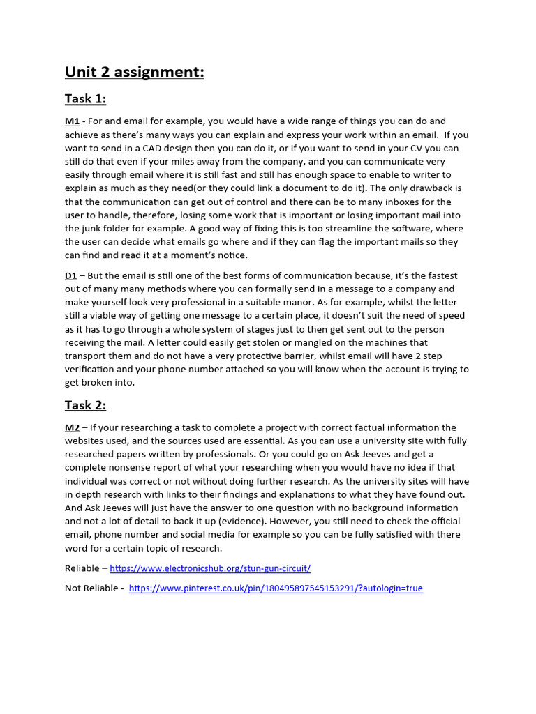 Unit 2 Assignment | PDF | Microsoft Power Point | Microsoft Excel