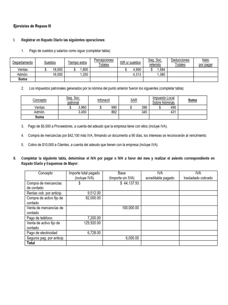 Ejercicios de Repaso III | PDF | Impuestos | Finanzas del gobierno