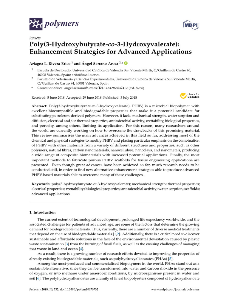 PHBV Enhancement | PDF | Carbon Nanotube | Biodegradation