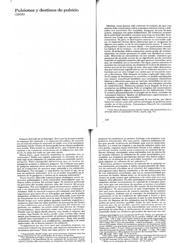 4 Pulsiones y Destinos de La Pulsion Freud, S - Removed | PDF