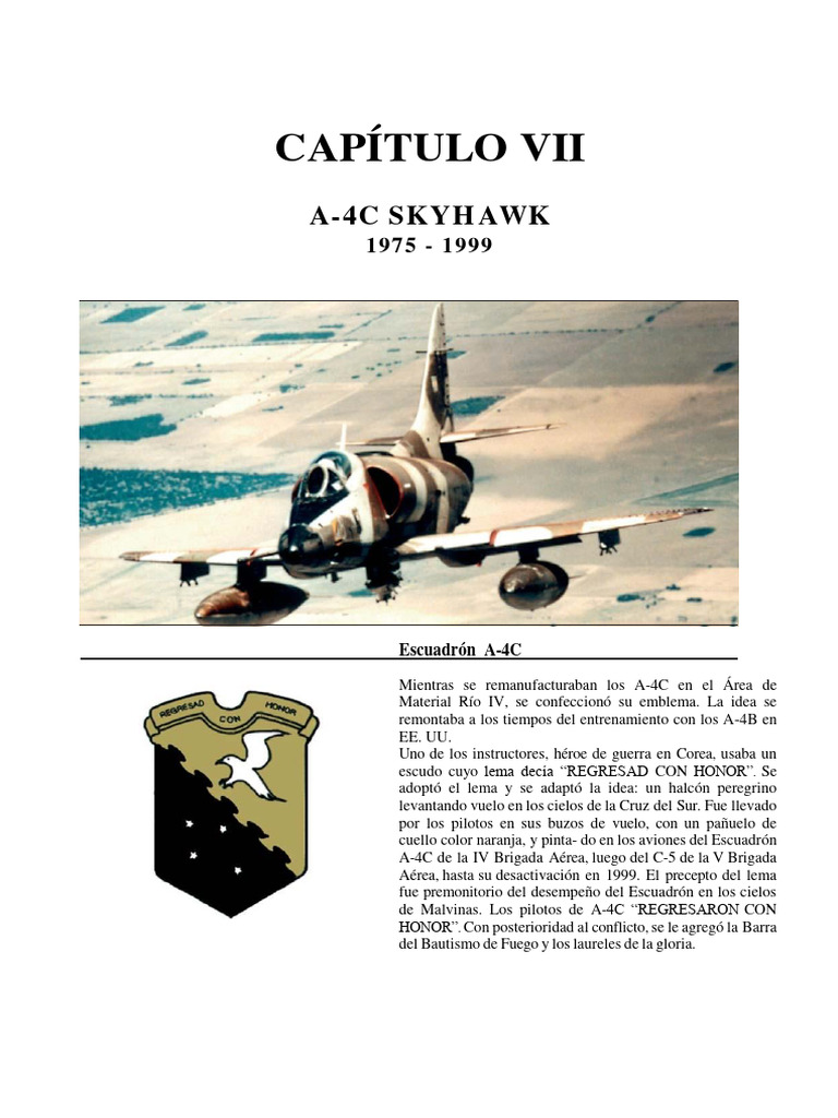 A-4C Skyhawk: Historia y Evolución | PDF | Avión de combate | Aviación