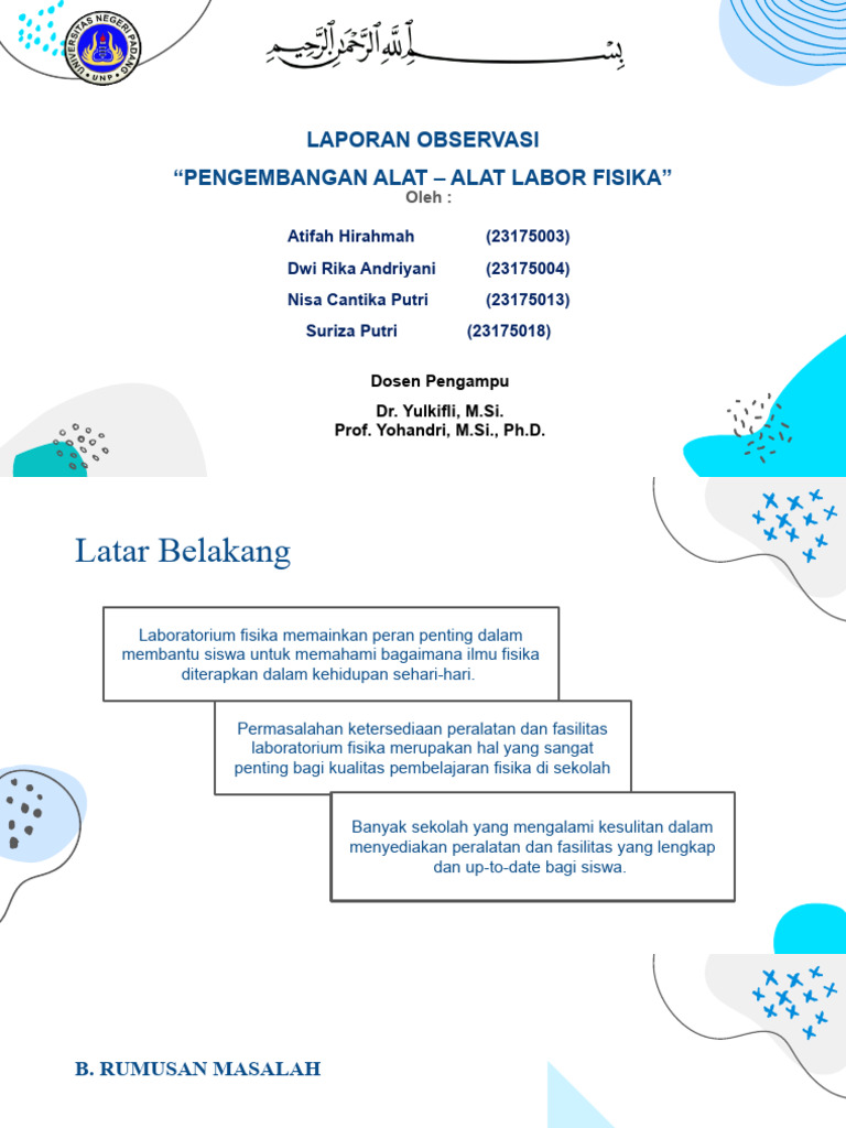 Pengembangan Alat Labor Fisika SMAN 7 | PDF