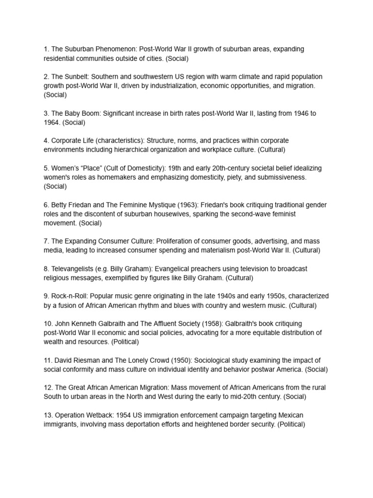 March 26 and March 27 - 1950s Society and Culture | PDF | Beat ...