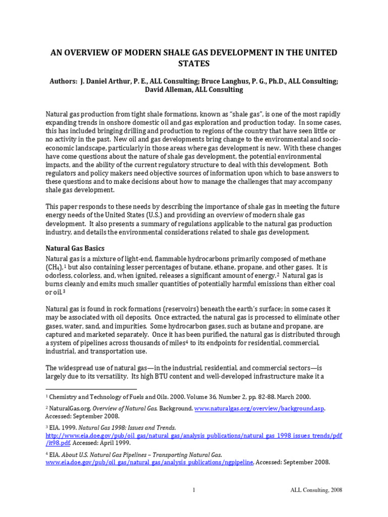 All Shale Overview Final | PDF | Natural Gas | Shale Gas