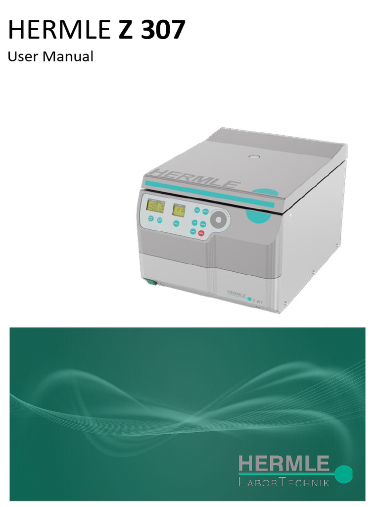 Manual Centrifuga Z307 | PDF | Centrifuge | Mains Electricity