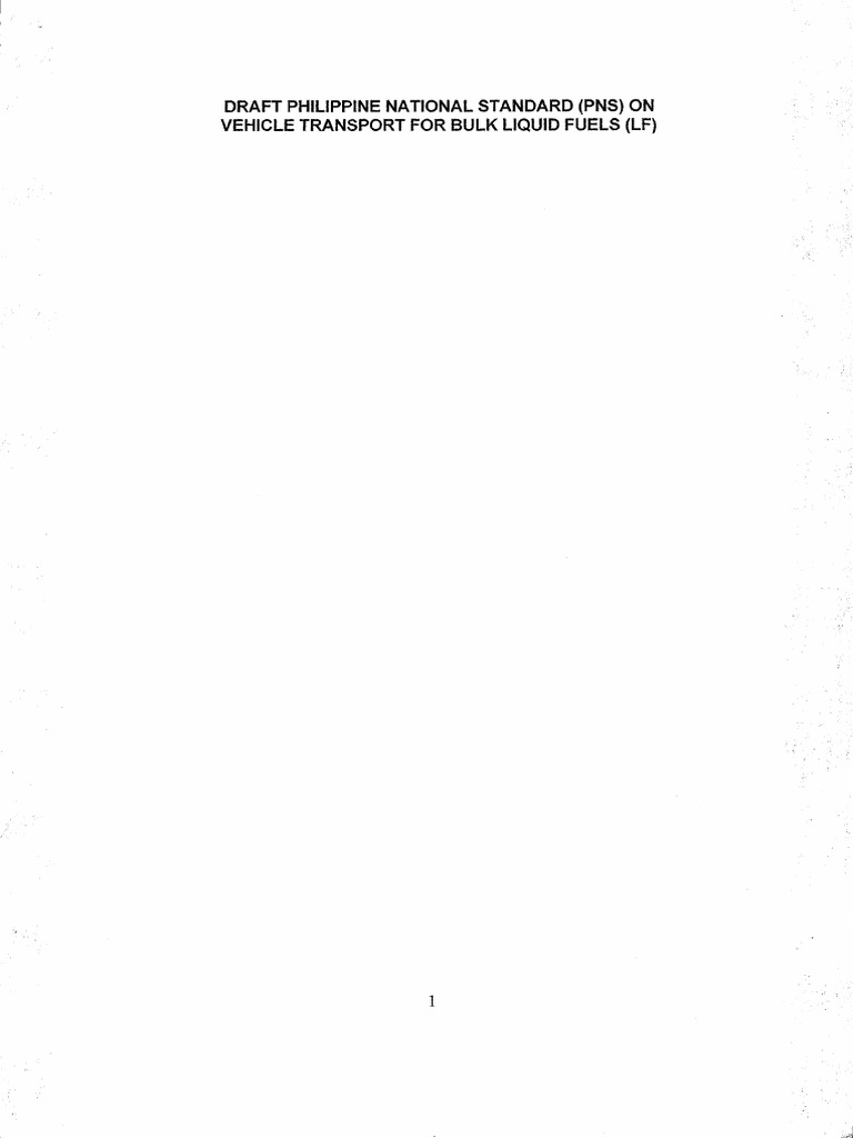 Draft Pns Vehicle Transport Bulk Liquid Fuels | PDF