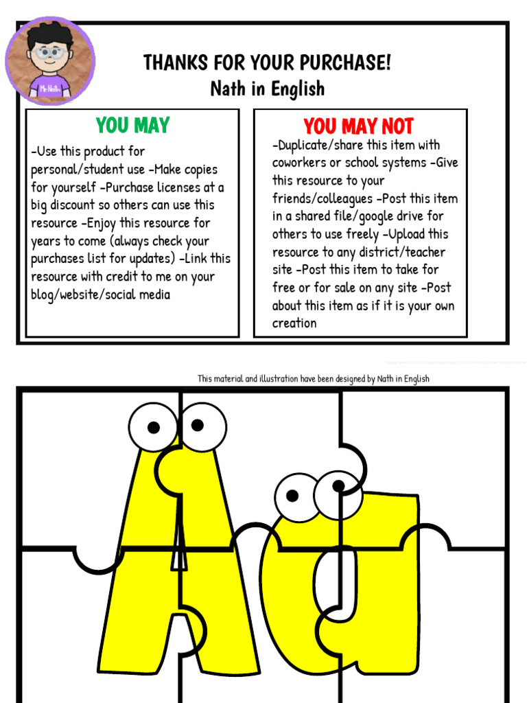 ABC puzzle FREEBIE | PDF