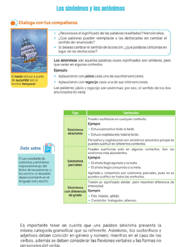 Sesión 04 Los Sinonimos y Los Antónimos | PDF