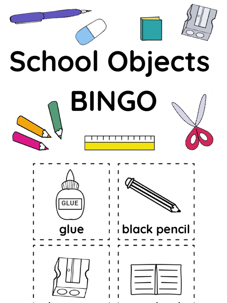 School Objects Bingo | PDF