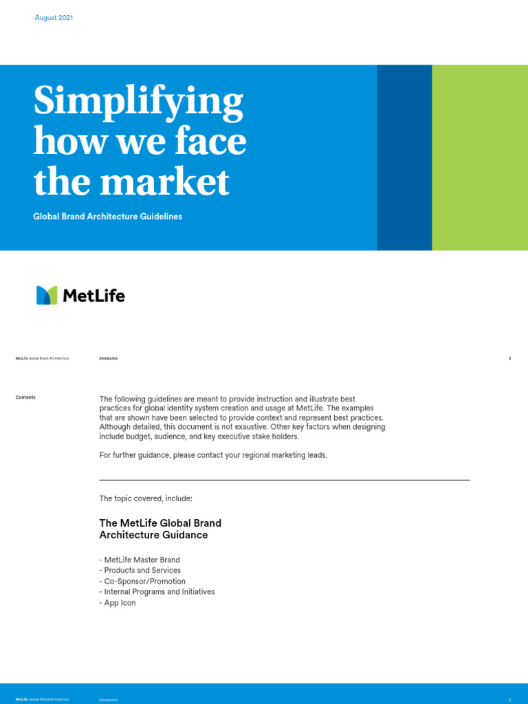 MetLife Brand Architecture Guidelines Final | PDF | Logos | Brand