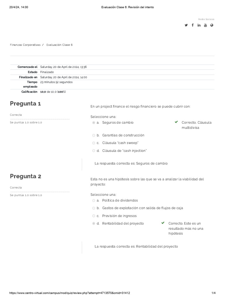 Evaluación 6 Finanzas Corporativas | PDF | Apalancamiento (Finanzas) | Deuda