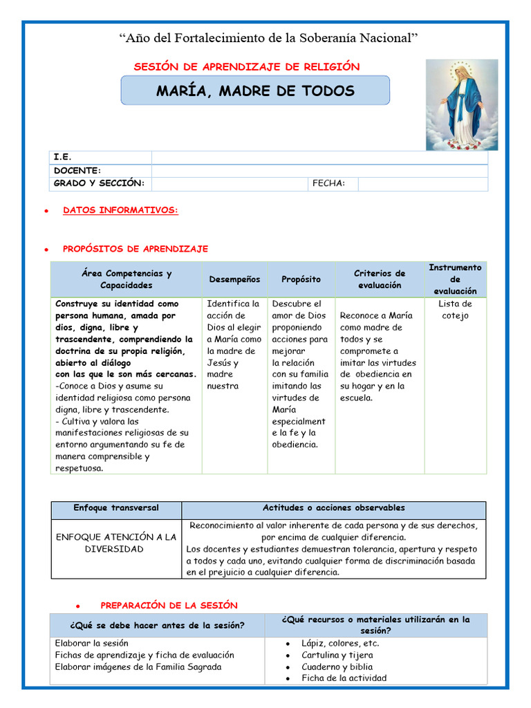 María: Ejemplo de Fe y Obediencia | PDF | María, madre de Jesús
