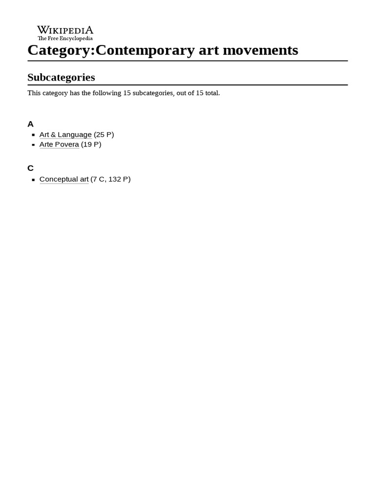 Category Contemporary Art Movements | PDF | Abstract Art | Modernism