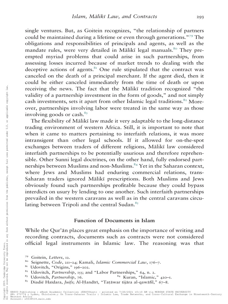 Function of Documents in Islam | PDF | Sharia | Partnership