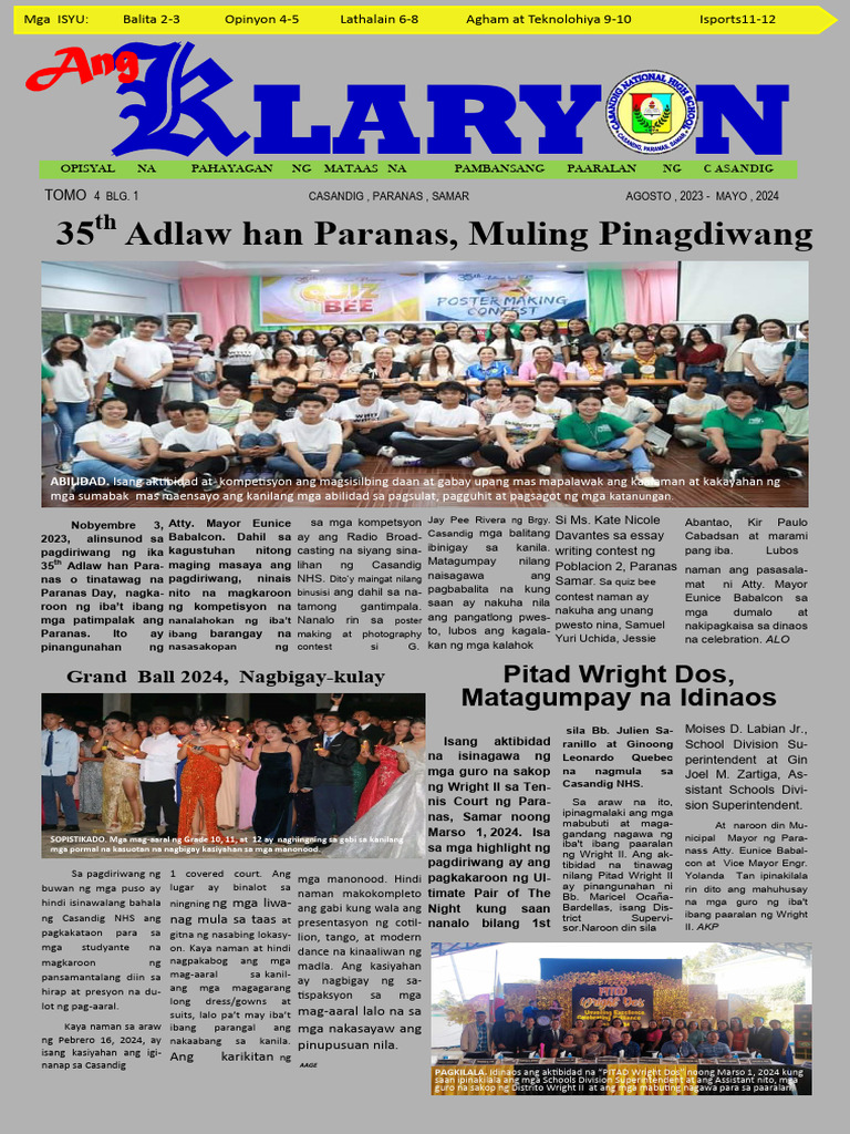 Angklaryon Unitiv RFM | PDF