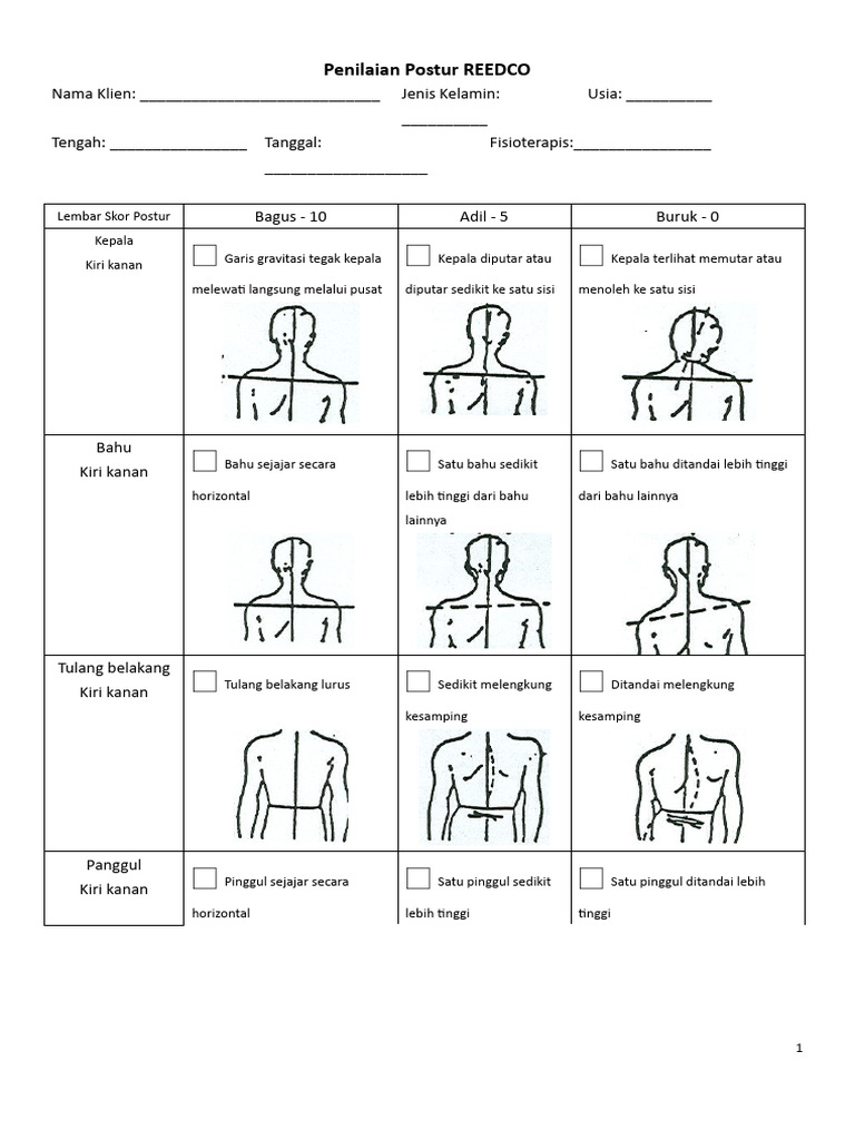 Dokumen - Tips - Reedco Posture Assessment | PDF