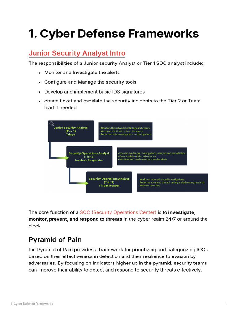 1 Cyber Defense Frameworks Download Free Pdf Malware Security