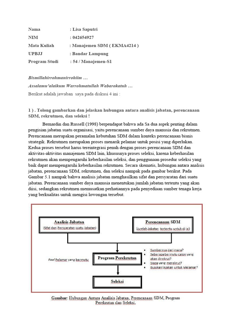 Diskusi 4 Manajemen SDM | PDF