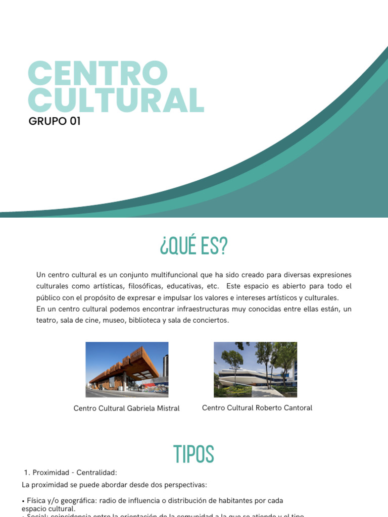 Tipos de Centros Culturales | PDF | Turismo | Sociedad