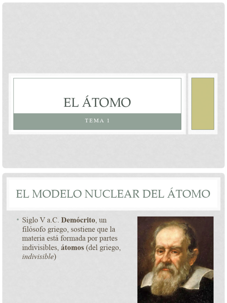 1 El atomo | PDF | Configuración electronica | Átomos