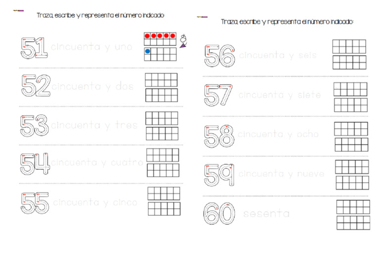 Traza Numeros 1-50 | PDF