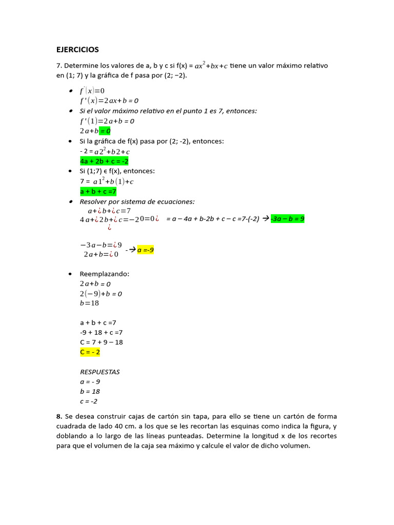 Ejercicio Mate | PDF | Métodos y materiales de enseñanza