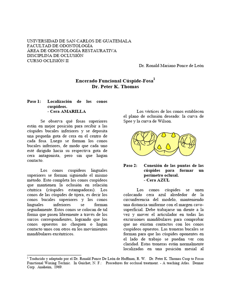 Técnica de Encerado Dental | PDF | Odontología