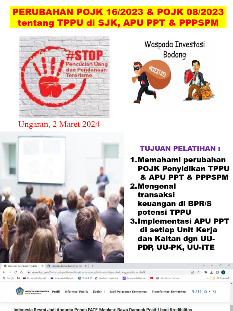 APU PPT & PPPSPM Di POJK 08 2023 | PDF