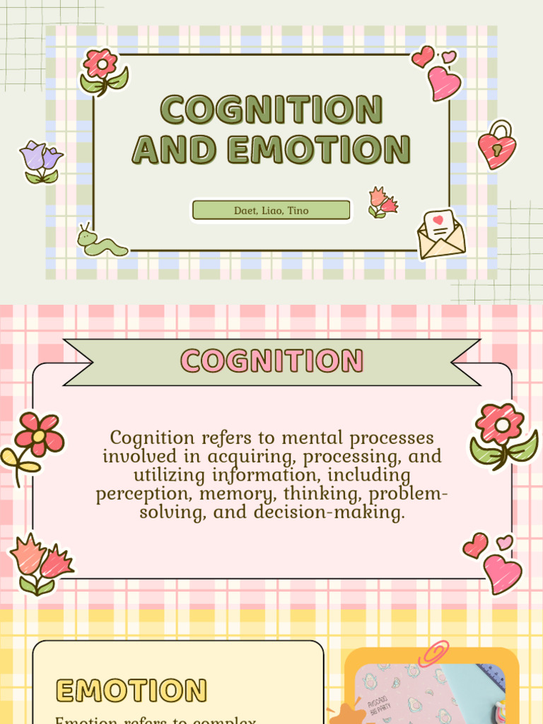 3A CogPsych Lesson 11 Cognition and Emotion | PDF | Emotions | Affect ...