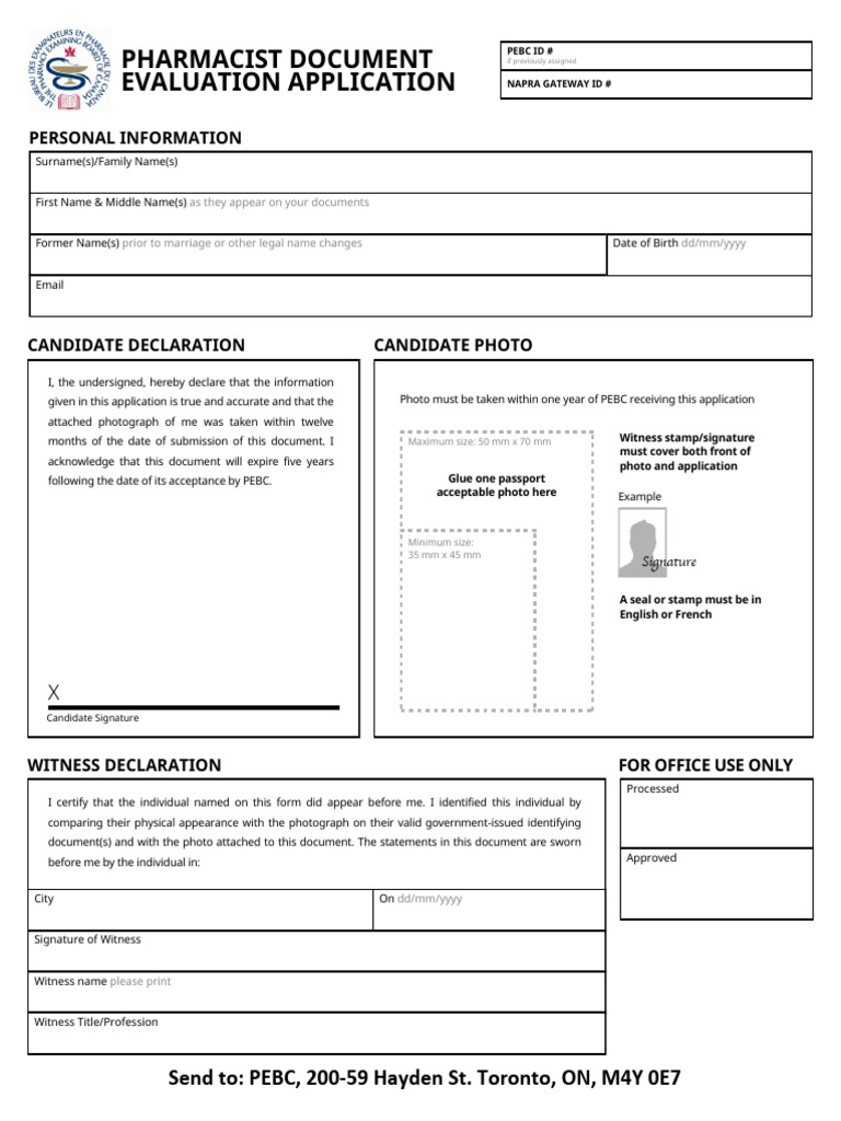 Pharmacist Evaluation Application Form | PDF | Authentication ...