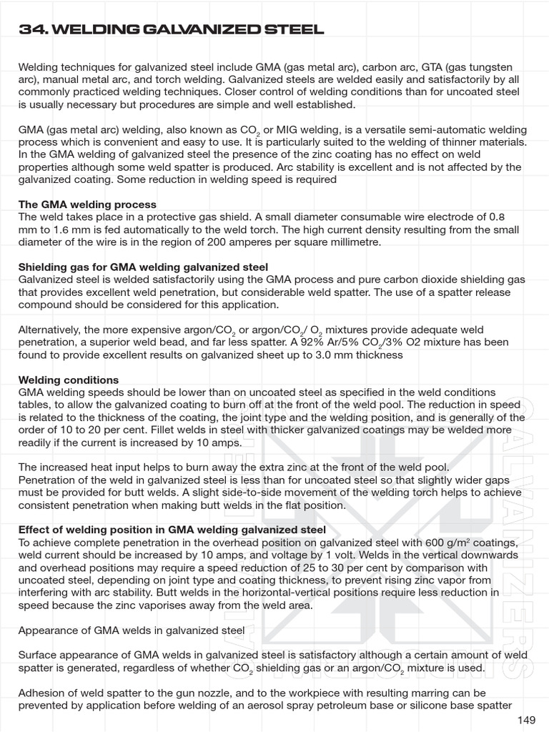 Welding Techniques for Galvanized Steel | PDF | Welding | Construction