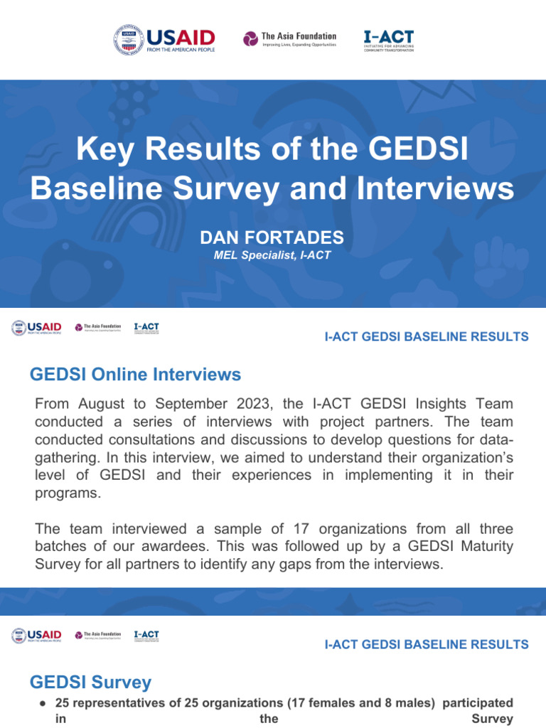 GEDSI Baseline Survey Insights 2023 | PDF