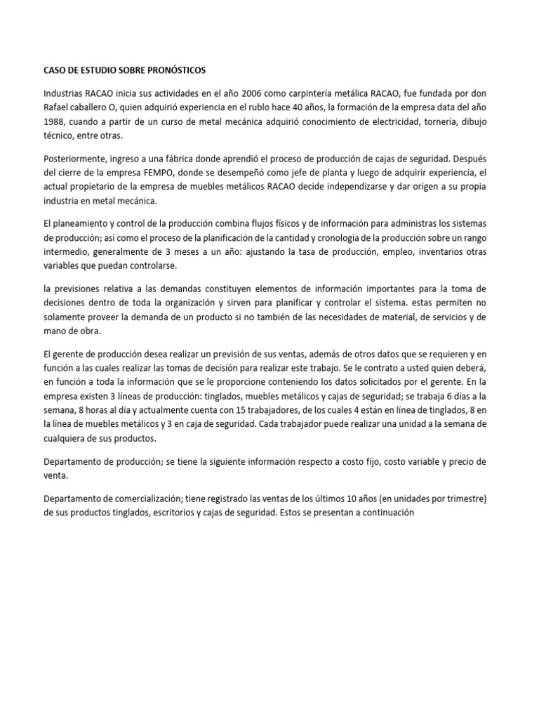 Practica Calificada | PDF | Business | Planificación