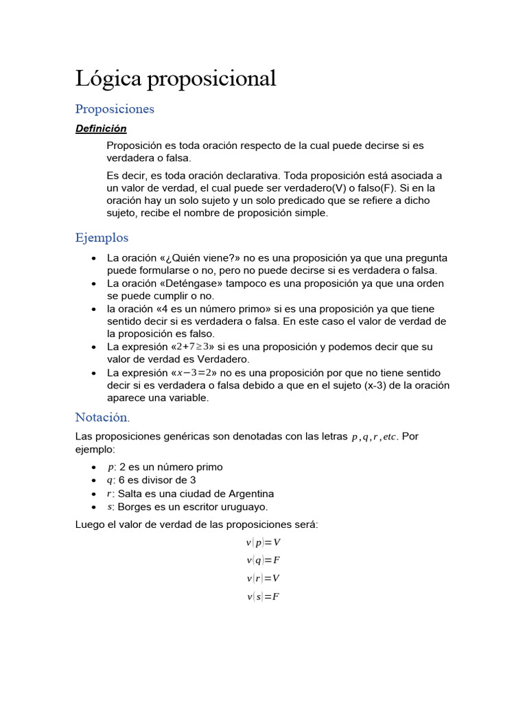 Algebra - Logica | PDF | Proposición | Conjunto (Matemáticas)