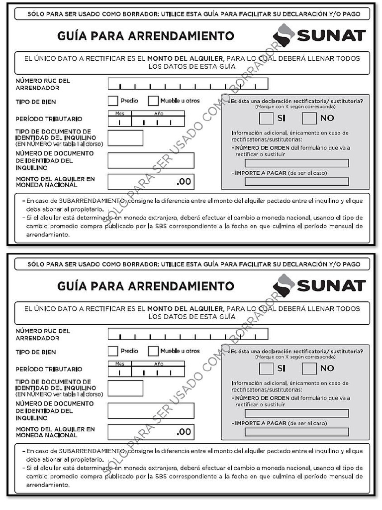 Formatos Sunat | PDF