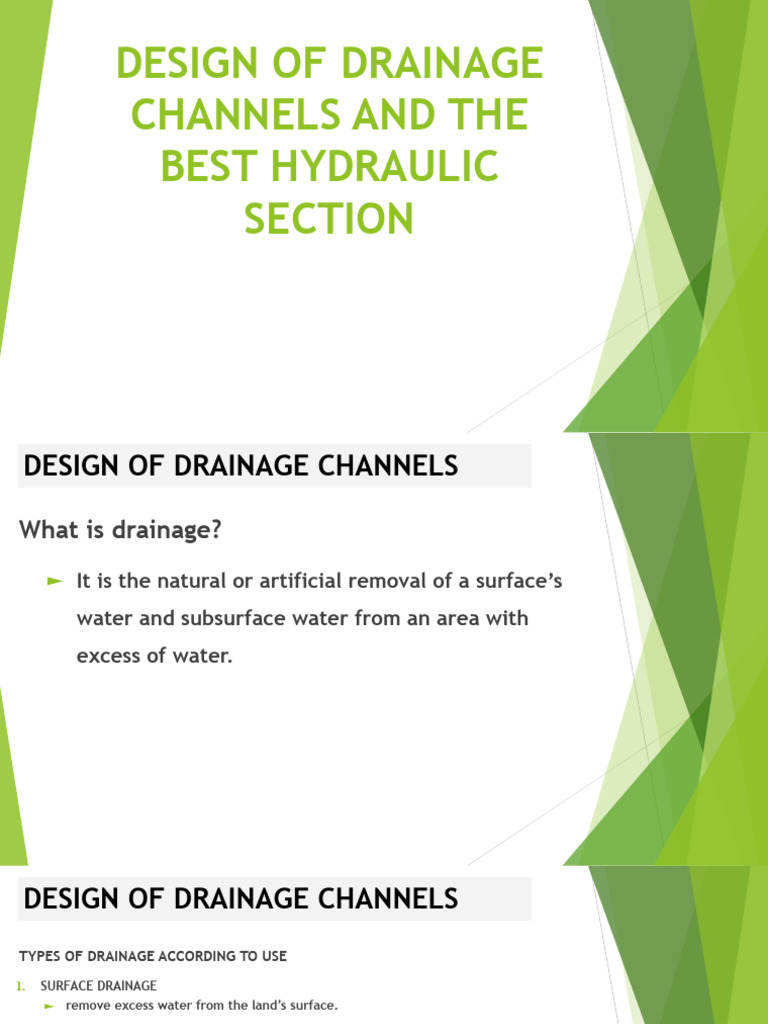 Design of Drainage Channels and The Best Hydraulic - 065033 | Download ...