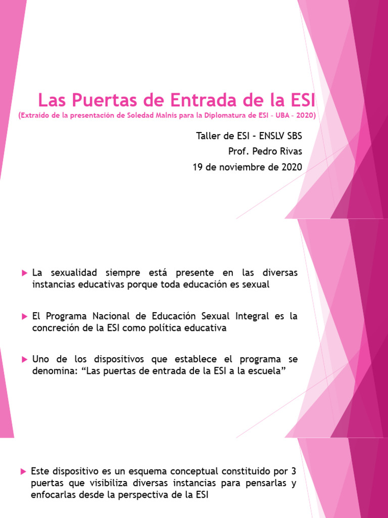 Las Puertas de Entrada de La ESI | Descargar gratis PDF | Enseñando | Escuelas
